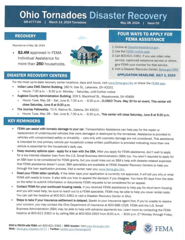 FEMA Disaster Recovery Centers Set New Hours of Operation - 95.3 WKTN ...