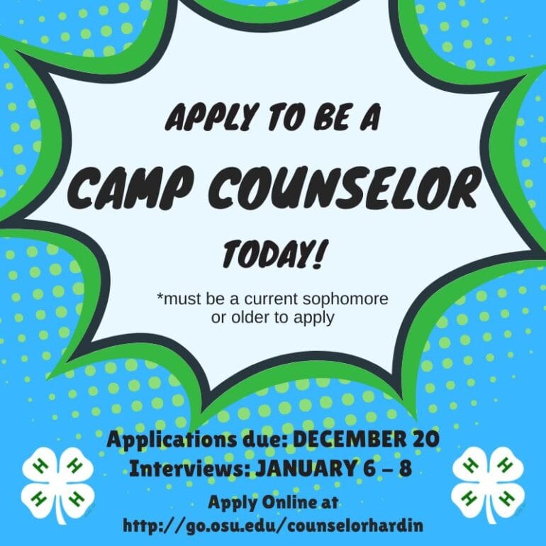 OSU Extension-Hardin County Opens Camp Counselor Applications - 95.3 WKTN - Your Region, Your Radio