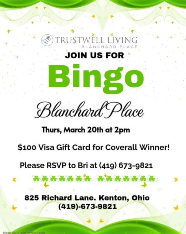 Join the Fun: Bingo Afternoon at Trustwell Living Blanchard Place Set ...