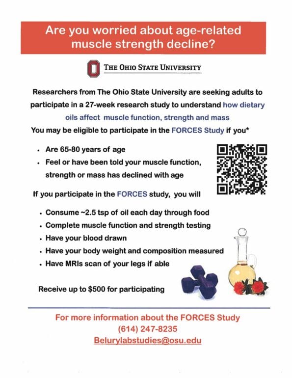 Ohio State Researchers Seek Older Adults for Muscle Health Study - 95.3 ...