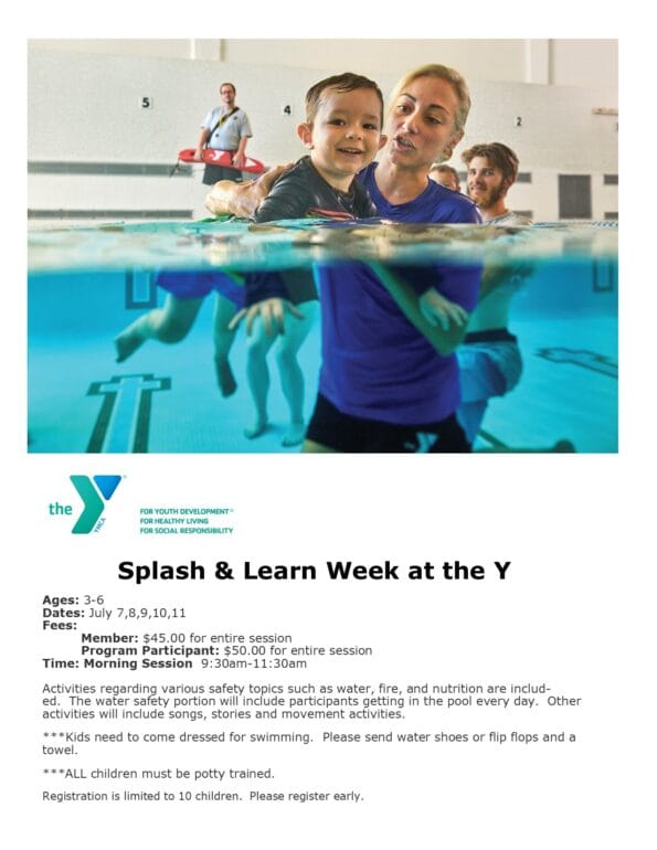 Splash and Learn Week Coming to Hardin County Family YMCA in July – 95.3 WKTN – Your Region ...