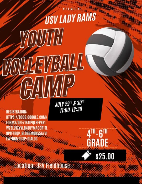 Register Now for USV Youth Volleyball Camp - 95.3 WKTN - Your Region ...