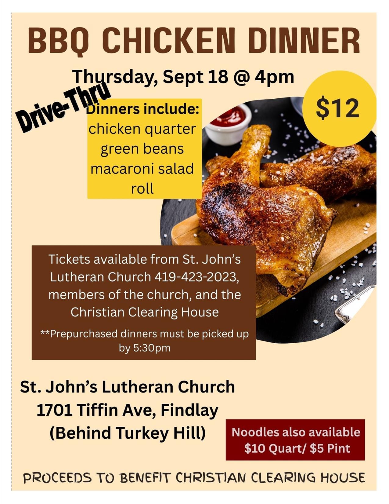 St. John’s Lutheran Church to Host Drive-Thru BBQ Chicken Dinner in ...