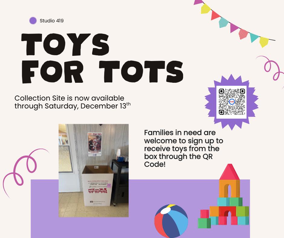 Toys for Tots Collection Underway at Studio 419 in Ada - 95.3 WKTN - Your Region, Your Radio