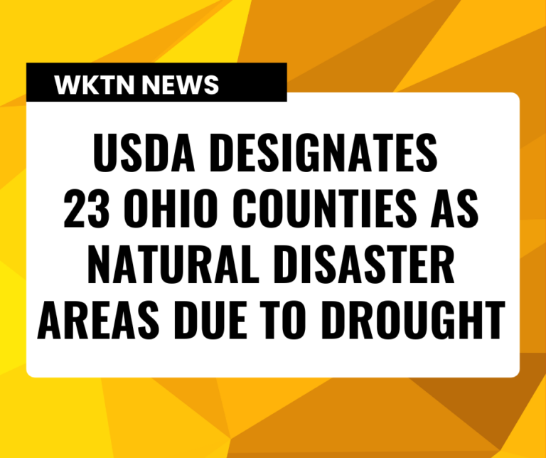 USDA Designates 23 Ohio Counties as Natural Disaster Areas due to ...